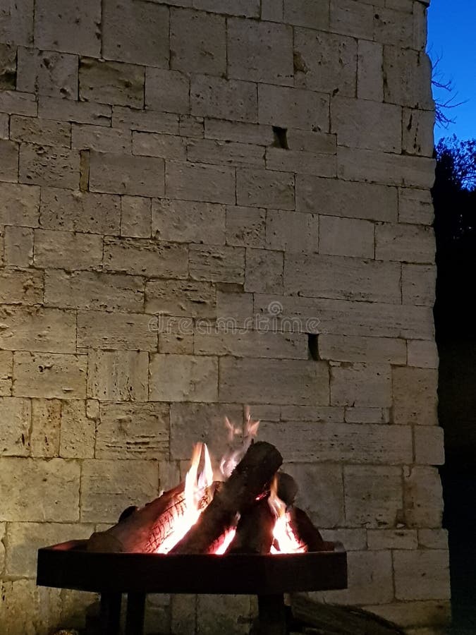 Fire of stone stock photo. Image of italy, medieval - 134268778
