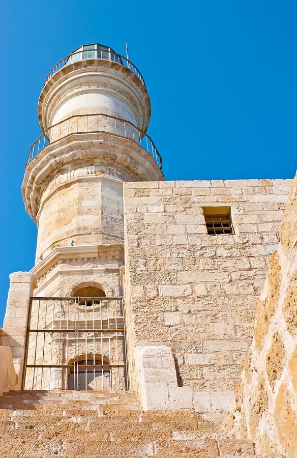 The Medieval Venetian Lighthouse of Chania, Crete, Greece Stock Image ...