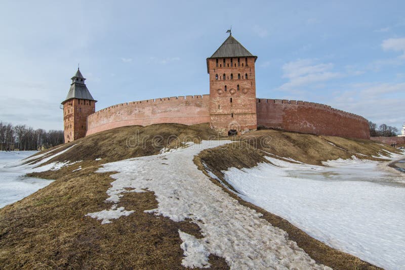 Medieval vibe in Novgorod stock photo. Image of winter - 231481464