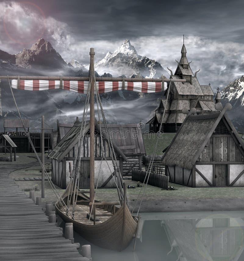 Medieval Port City Stock Illustrations – 260 Medieval Port City Stock ...
