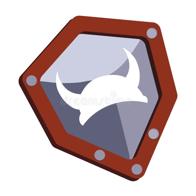 Medieval Viking Shield Icon Vector Stock Vector - Illustration of ...