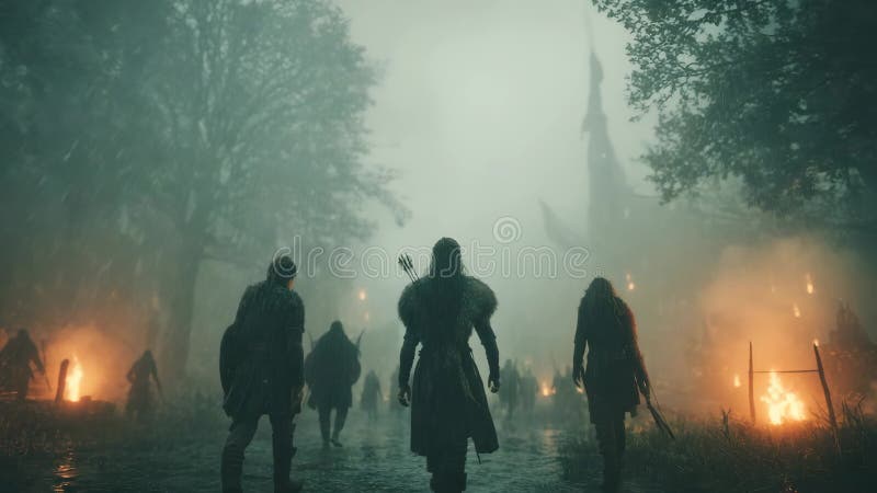 Medieval Viking Witch Casting a Powerful Curse in Enchanted Forest ...