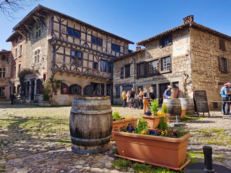 Medieval Village of Perouges, Center of France. Editorial Photography ...