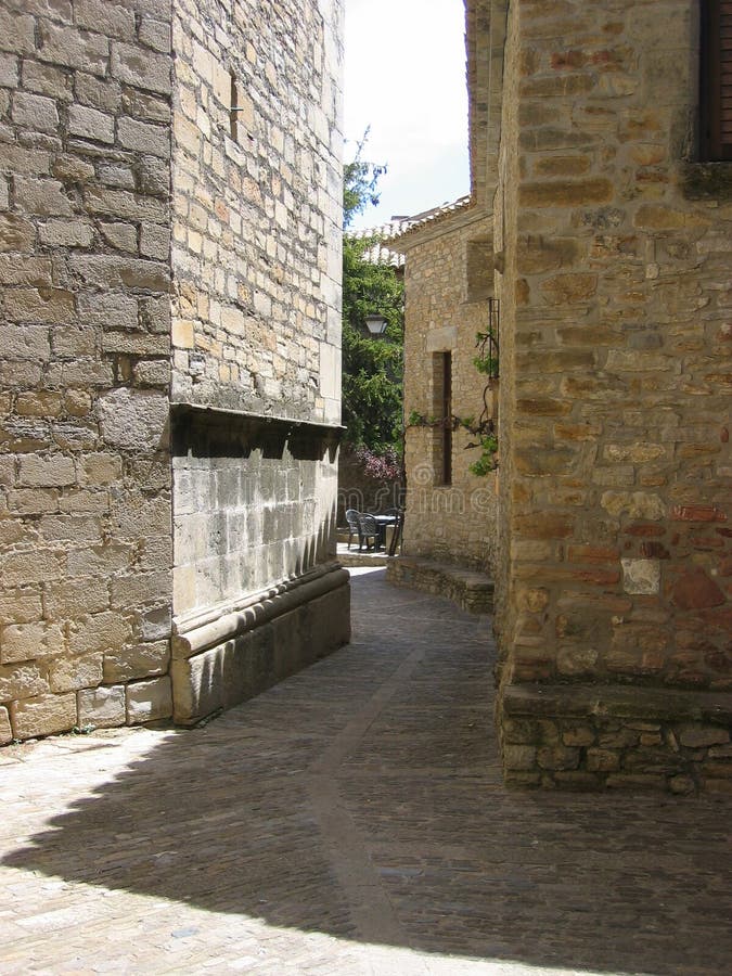 Medieval Walkway in Spain stock image. Image of gothic - 89593333