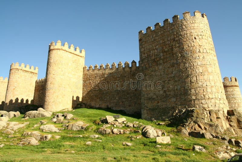 Medieval wall in Avila stock photo. Image of history - 30377534