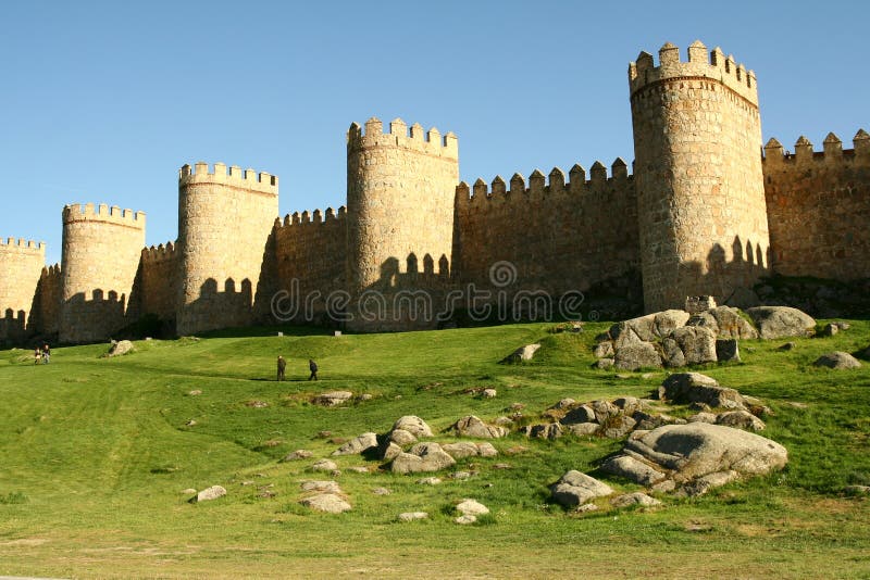 Medieval wall in Avila stock photo. Image of history - 30377534