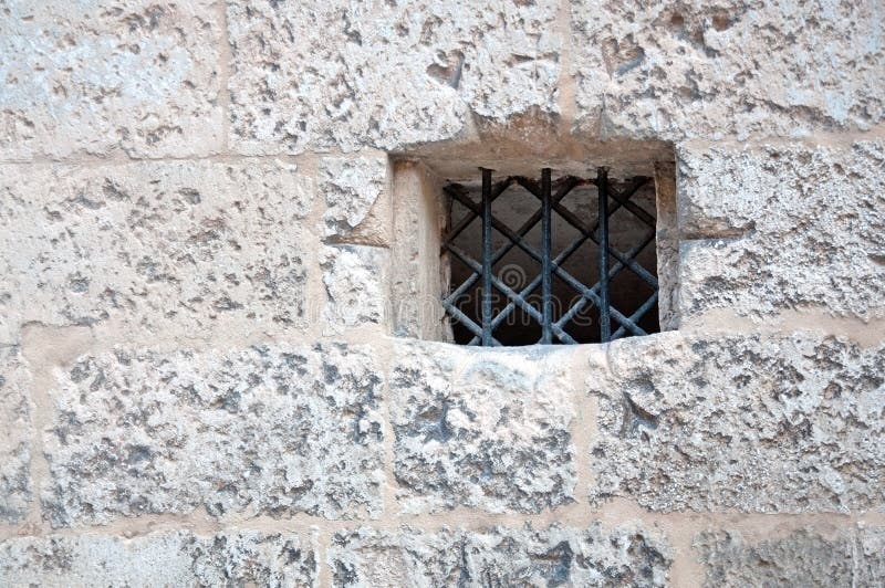 Medieval wall window stock photo. Image of closeup, iron - 50651710