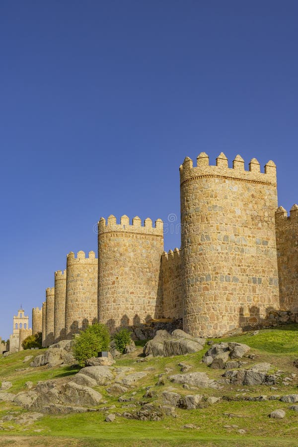 Medieval Walls in Avila, UNESCO Site, Castile and Leon, Spain Stock ...