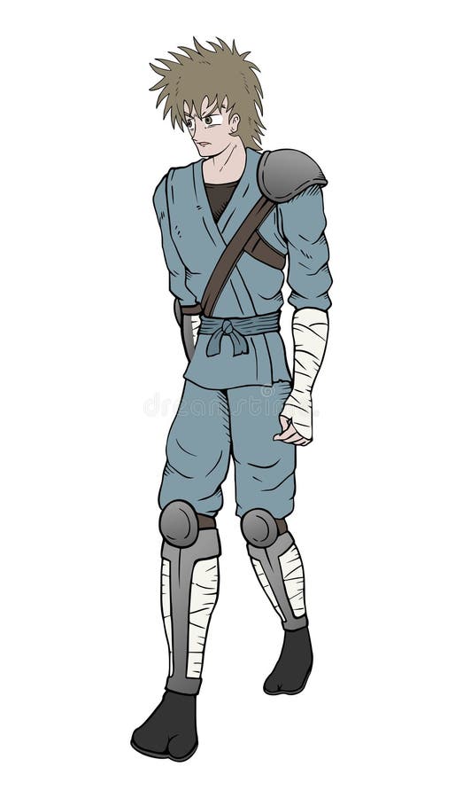 Medieval warrior walking stock illustration. Illustration of walking ...