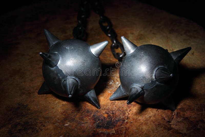 Medieval weapon stock image. Image of spikes, wood, pain - 22205957