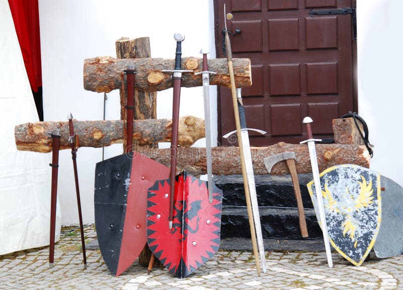 Medieval weapons stock image. Image of army, fortress - 9269119