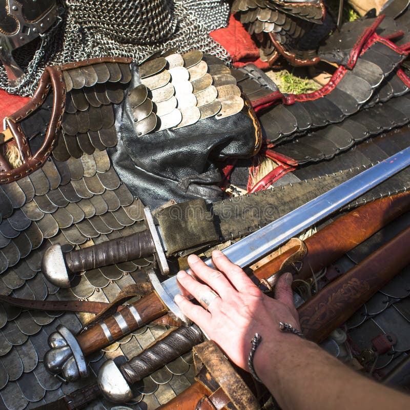 Medieval Weapons, Armor. Historical Heritage. Stock Image - Image of ...