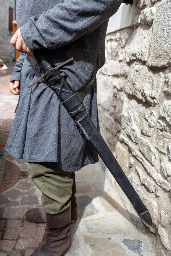 Medieval Weapons Historical Reenactments Ancient Battles Stock Image ...