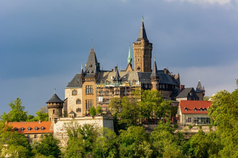 Medieval Wernigerode Castle Over Old Town, Germany Editorial Photo ...