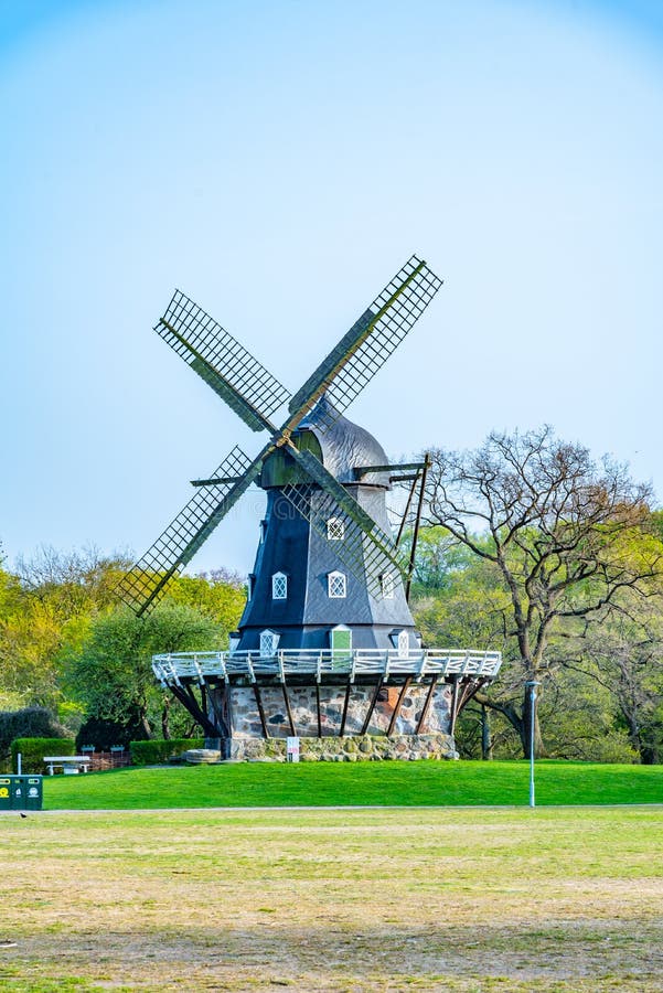 Medieval Wind Mill Near Malmo Castle in Sweden Stock Image - Image of ...