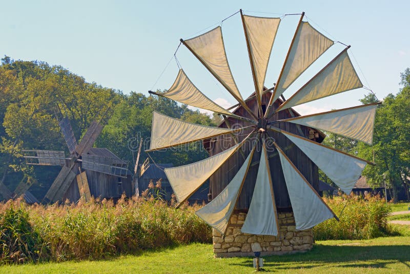 Medieval windmill stock photo. Image of lanscape, blue - 26853896