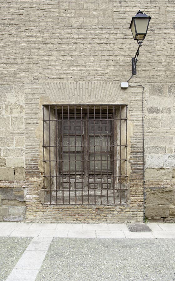 Medieval window with bars stock photo. Image of broken - 29933704