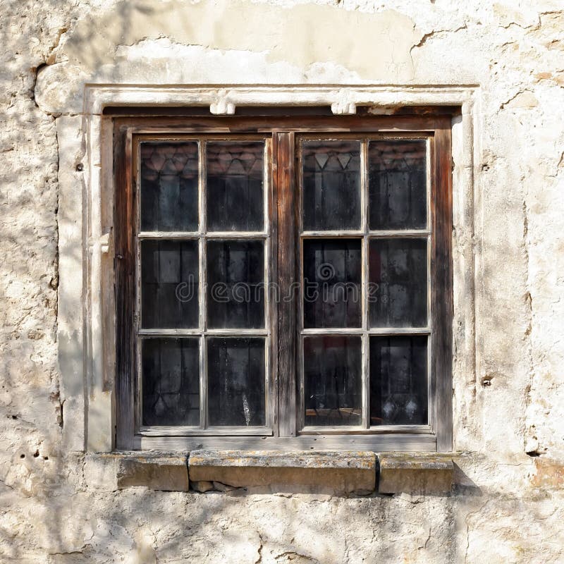 Medieval Window at an Old Ruined Building Stock Photo - Image of ...