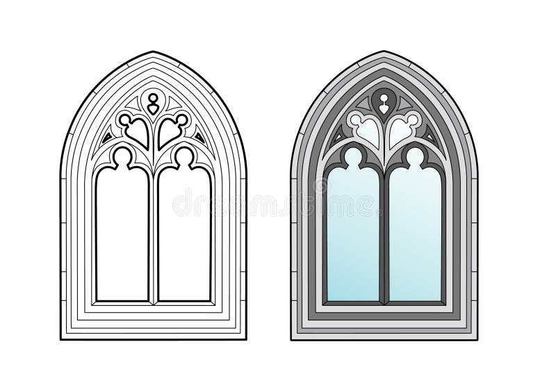 Medieval window stock vector. Illustration of window - 95973219