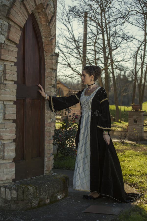 Medieval woman stock image. Image of leisure, gothic - 37931219