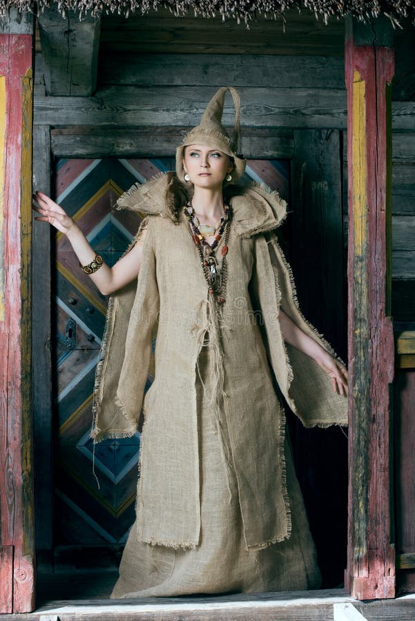 Medieval woman stock photo. Image of acting, jute, epoches - 55015914