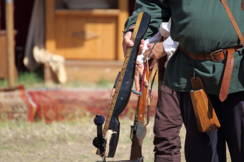 Medieval Wooden Crossbow in Exibition Stock Image - Image of ancient ...