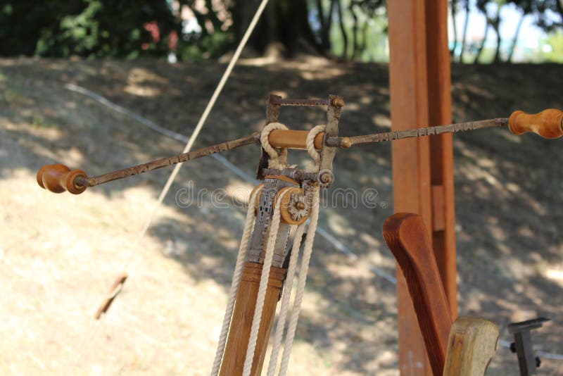 Medieval Wooden Crossbow in Exibition Stock Photo - Image of antique ...