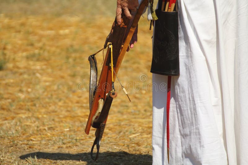 Medieval Wooden Crossbow in Exibition Stock Photo - Image of archer ...