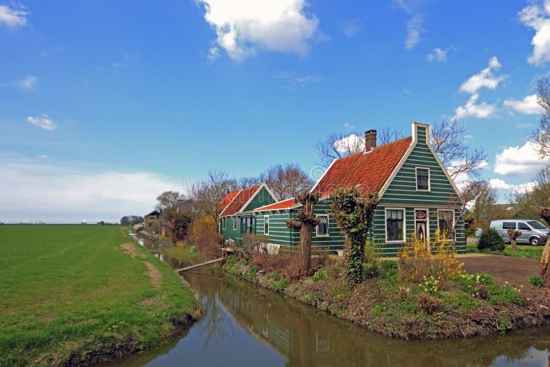 Medieval Wooden House in the Countryside from Netherlands Stock Photo ...