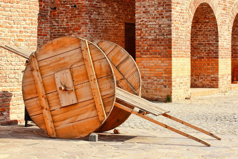 Medieval Wooden Guard Tower Stock Photo - Image of embrasure, aged ...