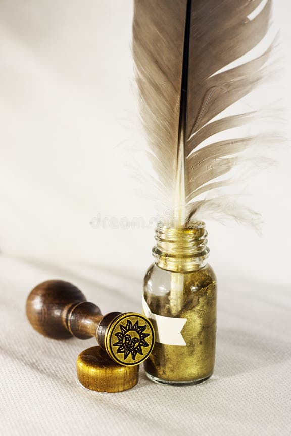 Medieval writing tool stock image. Image of reflections - 40157763