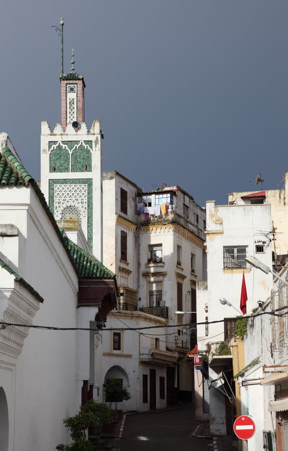 Lighthouse in Cap Malabata, Tangier, Morocco Stock Image - Image of ...