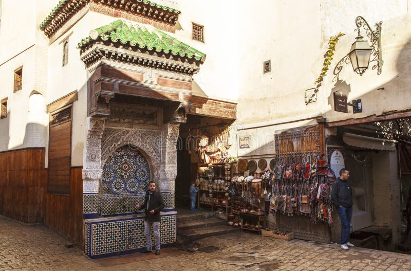 Medina von Fes, Marokko redaktionelles stockfotografie. Bild von ...