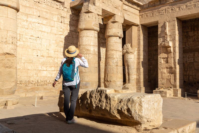 Medinet Habu Temple in Luxor Stock Photo - Image of woman, habu: 272696486