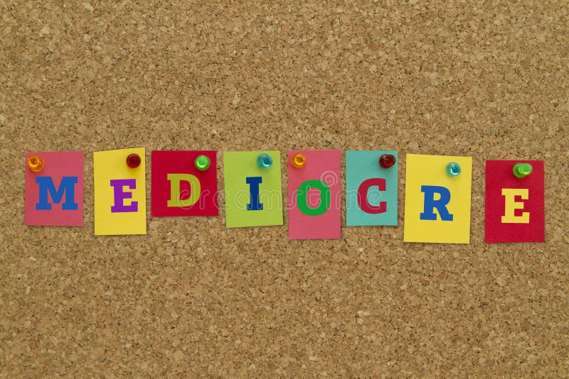 Mediocre Word Written Colorful Notes Stock Photos - Free & Royalty-Free ...