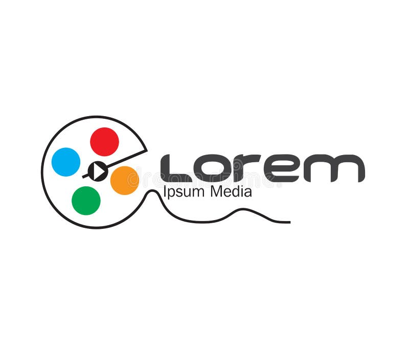 Medios Logo Concept Design stock de ilustración. Ilustración de flecha ...