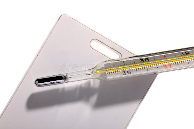 Medische Kwikthermometer, Het Leven Koraal Stock Foto - Image of ...