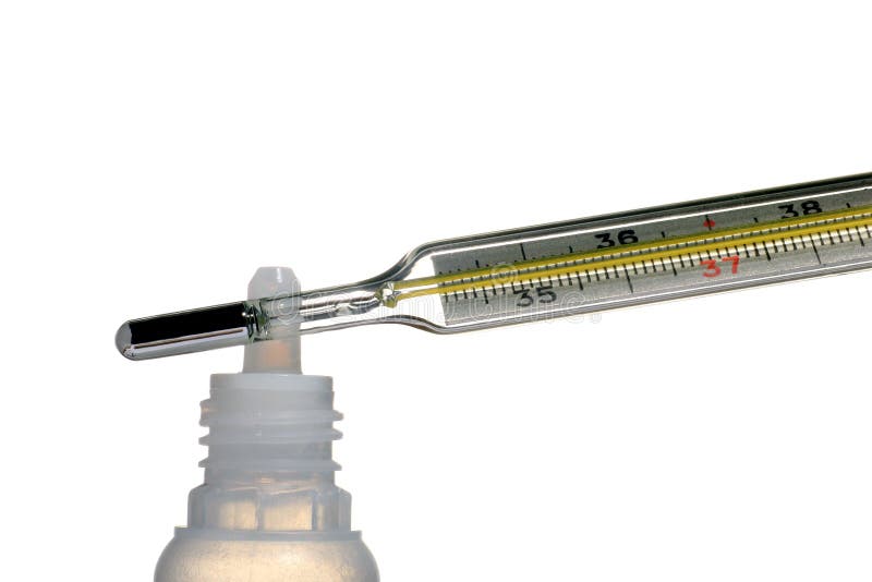 Medische Kwikthermometer, Het Leven Koraal Stock Foto - Image of ...