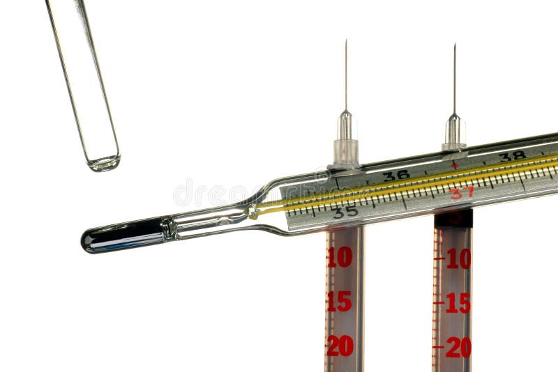 Medische Kwikthermometer, Creatieve Reeks Stock Foto - Image of kwik ...