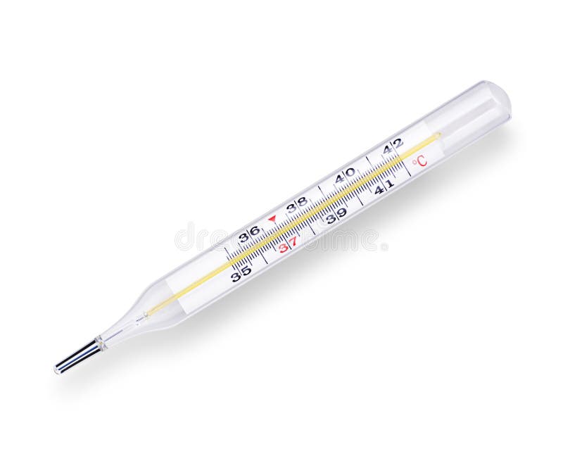 Medische Kwikthermometer Op Wit Stock Foto - Image of niemand ...