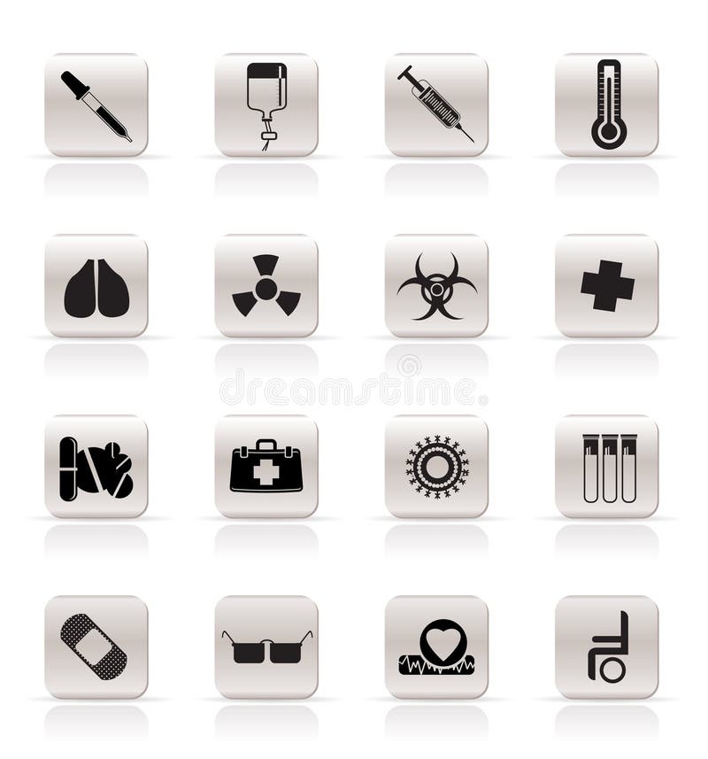 Medische Iconen vector illustratie. Illustration of medisch - 9851838