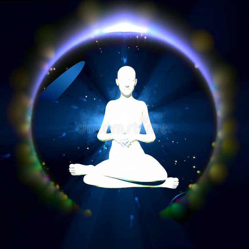 Meditation stock illustration. Illustration of aura, meditation - 74869729