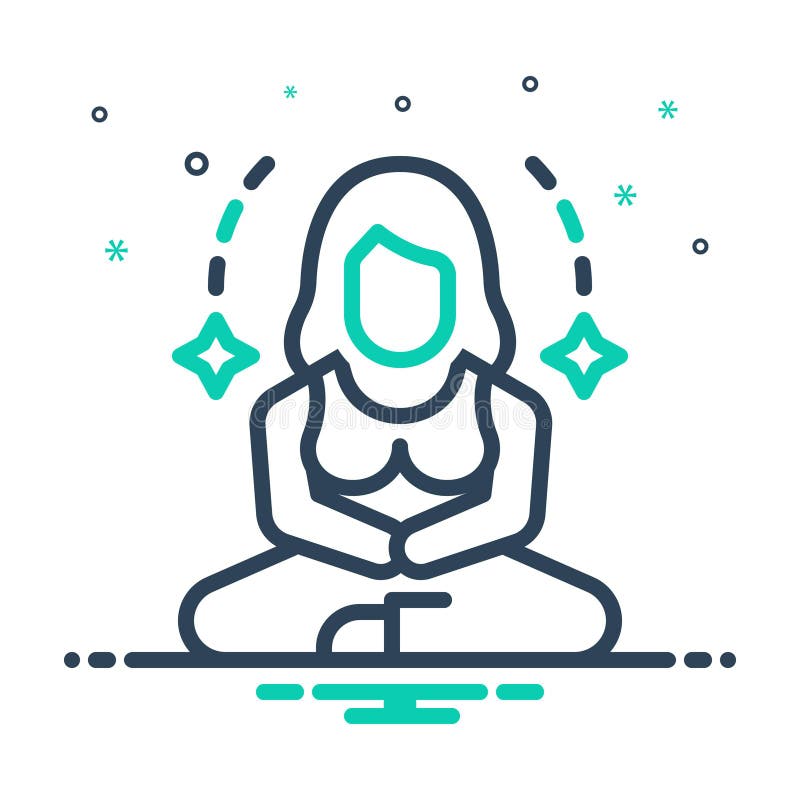 Mix Icon for Meditate, Yoga and Relax Stock Vector - Illustration of ...