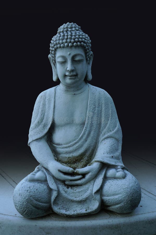 Meditating buddha statue stock photo. Image of black - 85974618