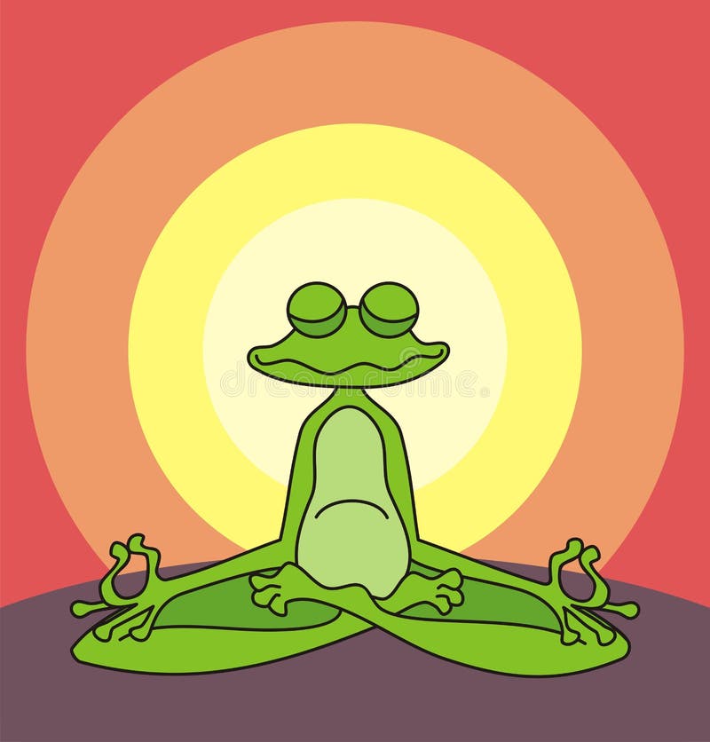 Meditating Frog Stock Illustrations – 58 Meditating Frog Stock ...
