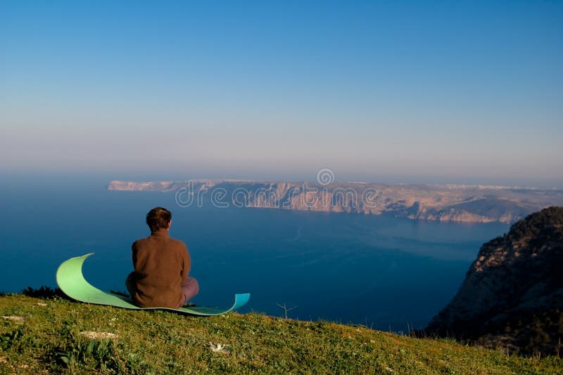 The meditating man stock photo. Image of dark, wandering - 9221032