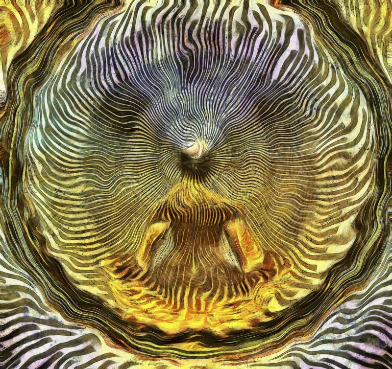 Meditating Man stock illustration. Illustration of lifestyle - 125365076