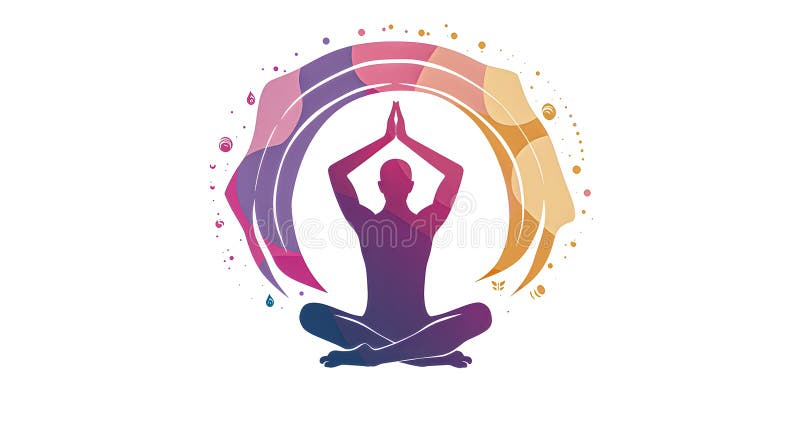 Meditating Person in Lotus Pose with Arms Raised Upwards Stock ...