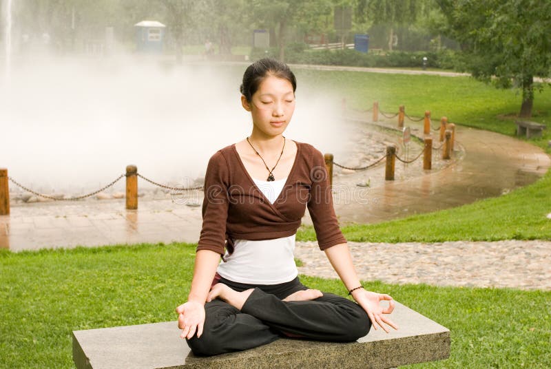 Meditation stock photo. Image of meditating, health, chinese - 10080906