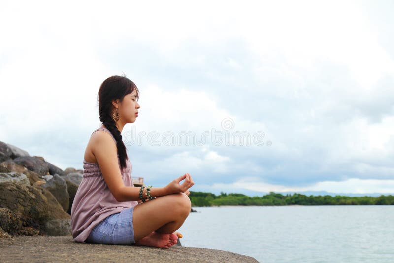 Meditation stock image. Image of lady, asian, peaceful - 20508867